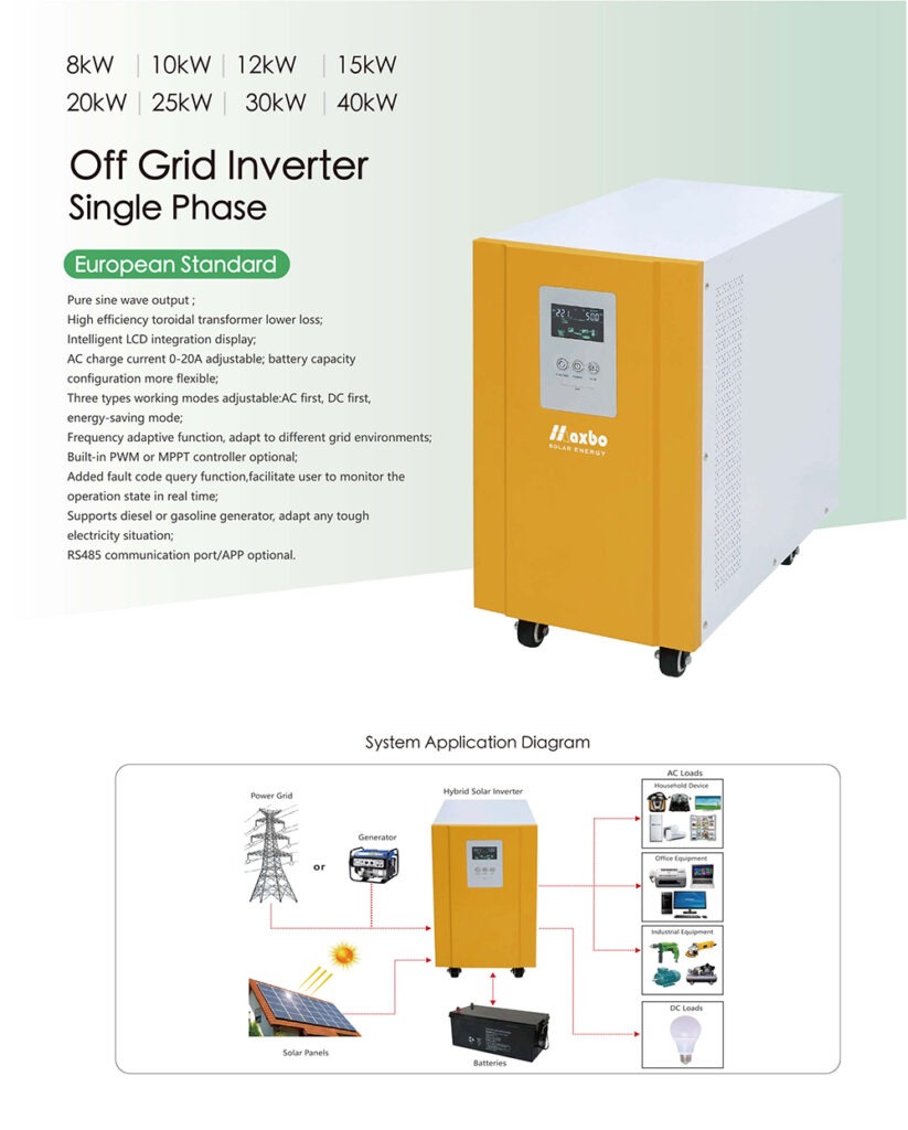Maxbo Off Grid Solar Inverter 10kW 15kW 20kW 30kW 40kW - Maxbo Solar