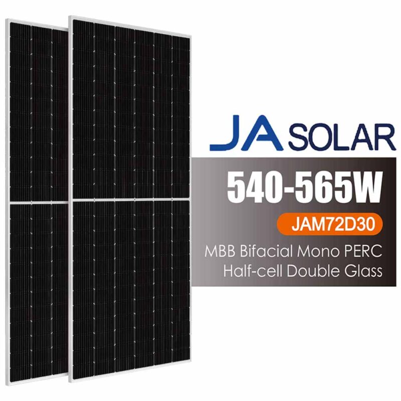 JA Bifacial Solar Panel 540W 545W 550W 555W 560W 565W - Maxbo Solar