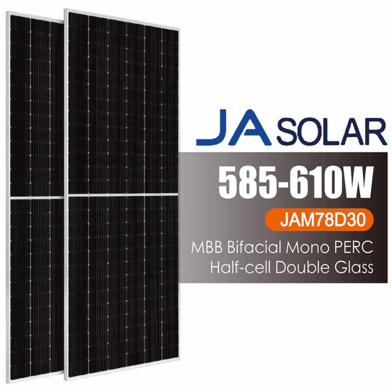 JA Bifacial Solar Panel 585W 590W 595W 600W 605W 610W - Maxbo Solar