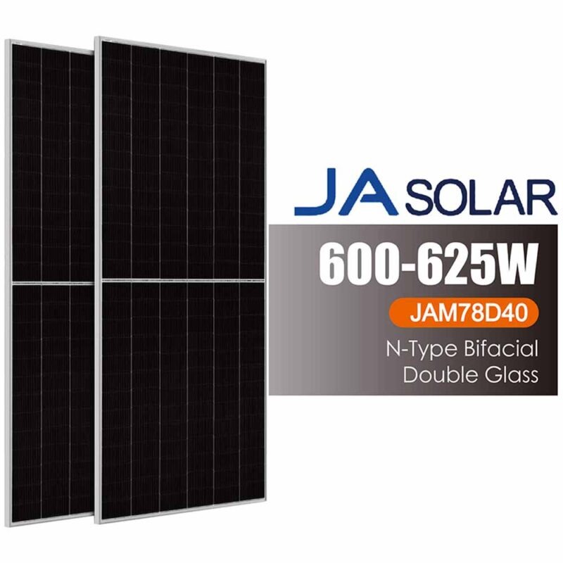 JA Bifacial Solar Panel 600W 605W 610W 615W 620W 625W - Maxbo Solar